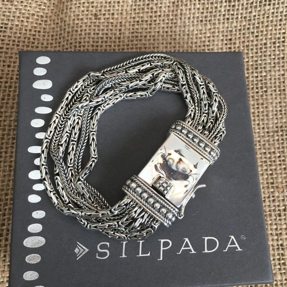 Silpada | Jewelry | Silpada Sterling Silver 925 6 Strand Heavy Chain ...